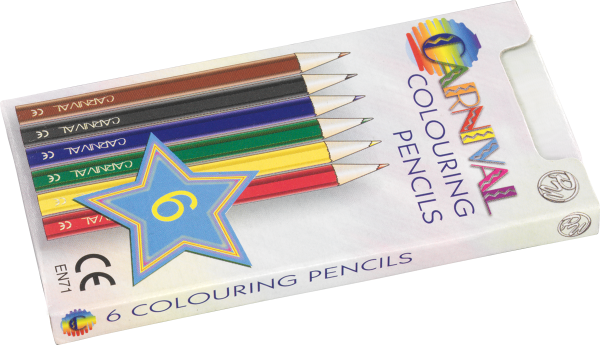 Carnival Colouring Pencils - Half Size 6 Pack | The Pen Warehouse